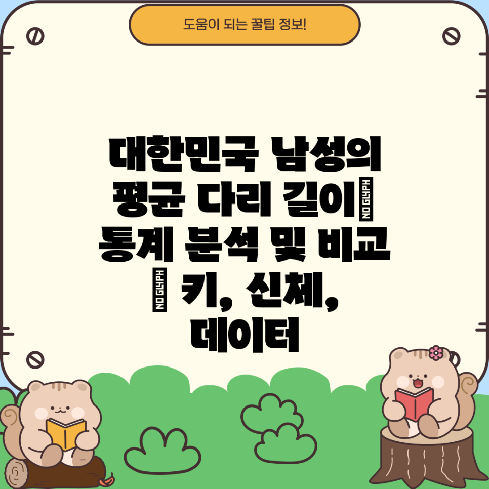대한민국 남성의 평균 다리 길이 통계 분석 및 비교 키 신체 데이터 네이버 블로그